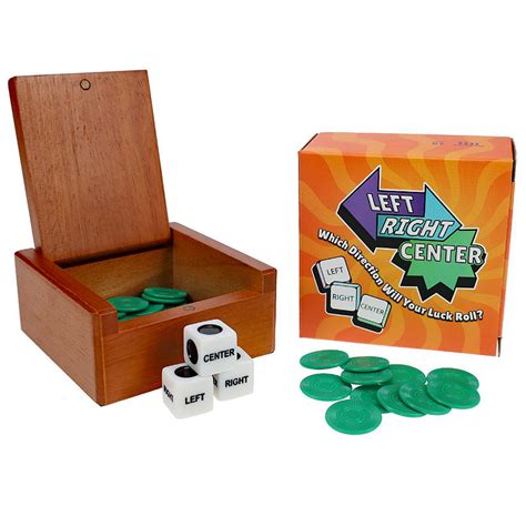 Lrc Left Right Center Dice Game In A Wooden Box Oriental Trading
