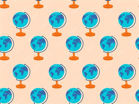 Premium Vector Seamless Pattern Of Earth Globe Vector Graphic