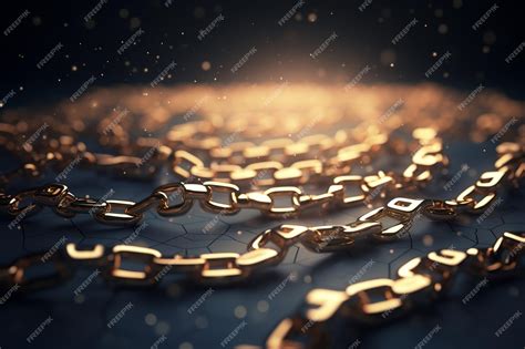 Premium Photo Abstract Visualization Of Interconnected Chains Generative Ai