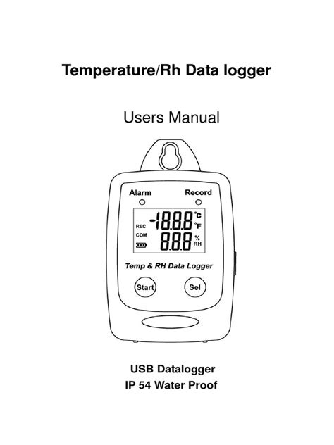 Temperature Rh Data Logger Users Manual Personal Computers Comma