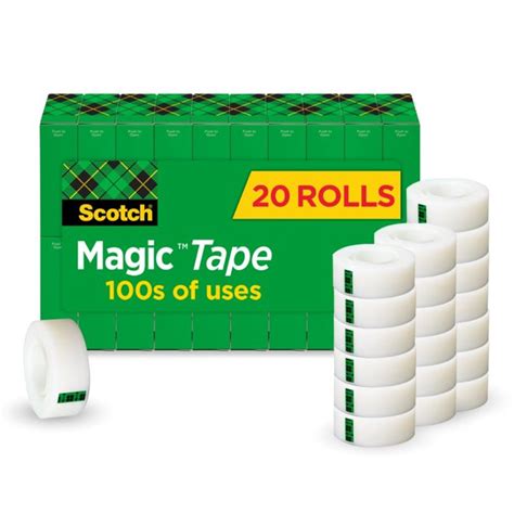 Tape Scotch Magic Invisible 20 Rollos Para La Oficina Y La Escuela