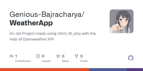 Github Genious Bajracharyaweatherapp An Old Project Made Using Html