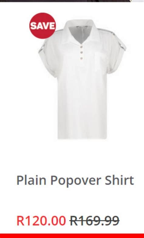 plain popover shirt offer at pick n pay clothing