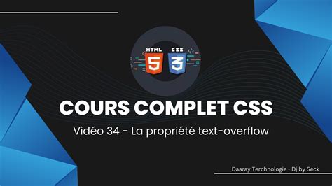 Vidéo 34 La Propriété Text Overflow Youtube