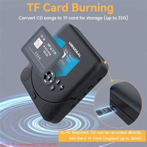 2024 Portable CD Player With TFT Display Bluetooth Rechargeable CD Player With Speakers Anti