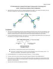 Lab IPv Global Unique Address Docx Adrian Crovetto IFT Introduction To Network