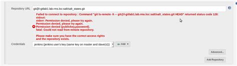 Jenkins Credentials Not Used As Expected When Cloning Git Repo Devops