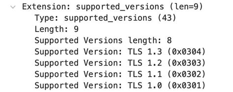 Tls Client Hello Request Contains Unknown Version In Ios Or Android Stack Overflow