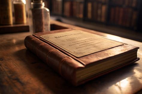 Premium Photo Weathered Leatherbound Compounding Recipe Book Generative Ai