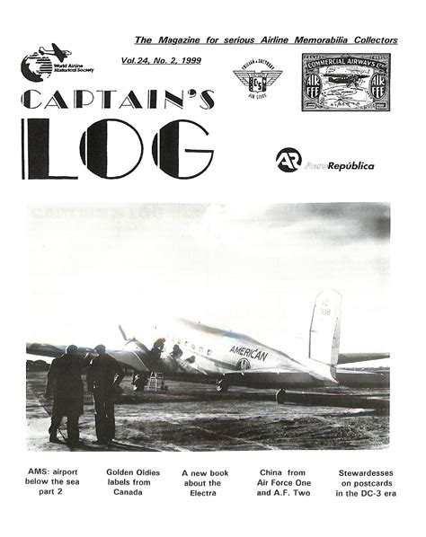 Captains Log Vol 24 No 2 Cover World Airline Historical Society