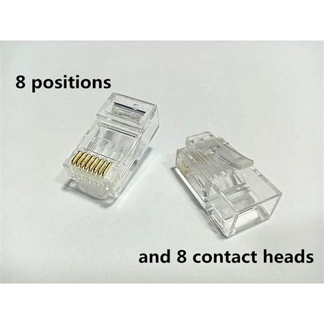 10Pcs Cat6 Cat5 Modular Plug RJ45 Ethernet Network Cable Crystal Head Line Joint Ccomputer