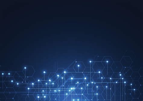 Abstract Technology Blue Hexagons Pattern Background For Network Connection Concept With Mesh