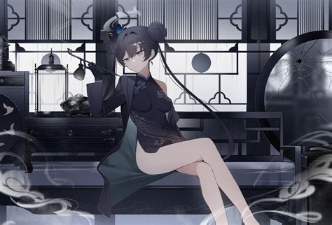 Blue Archive Ryuuge Kisaki Chinadress Halo Smoking Tagme Yande Re