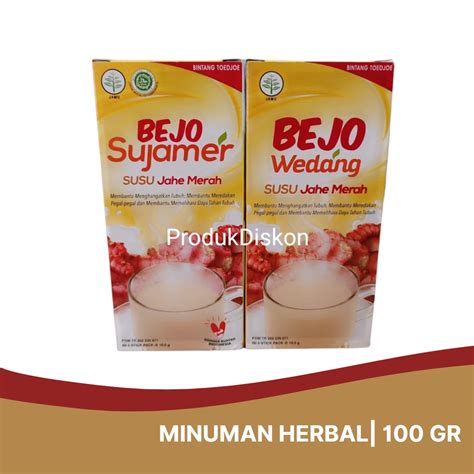 Jual Bejo Wedang Sujamer Susu Jahe Merah 5 X 10 5 Gr Minuman Shopee Indonesia