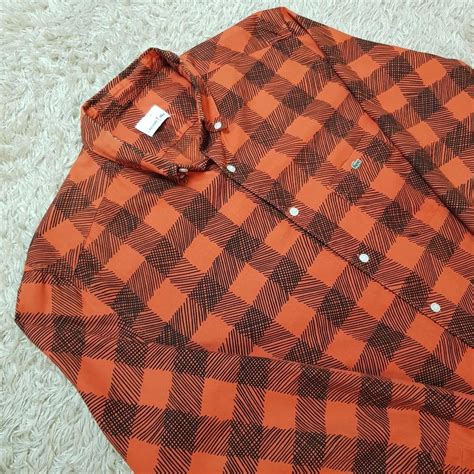 남성 라코스테 긴팔 체크 셔츠 레드 100 세컨웨어 헬로마켓