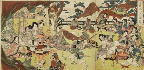 春亭 源頼光山入之図 浮世絵 原書房 神田神保町