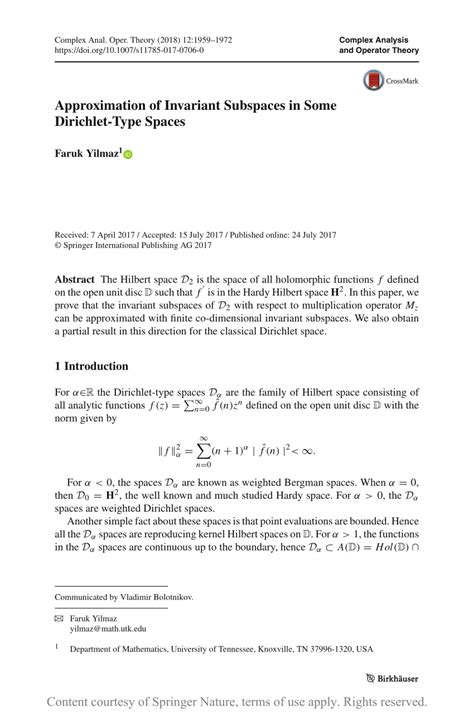 Approximation Of Invariant Subspaces In Some Dirichlet Type Spaces