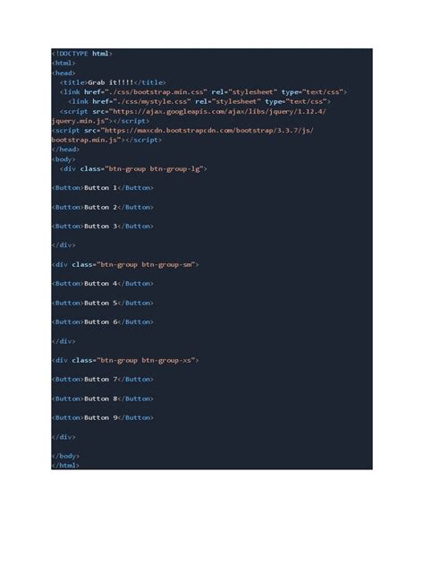 Bootstrap Button Groups Handson Pdf Career And Growth Computers