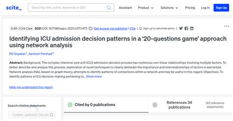 Identifying Icu Admission Decision Patterns In A ‘20 Questions Game Approach Using Network Analysis