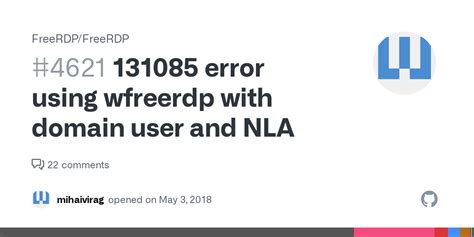 131085 Error Using Wfreerdp With Domain User And Nla · Issue 4621