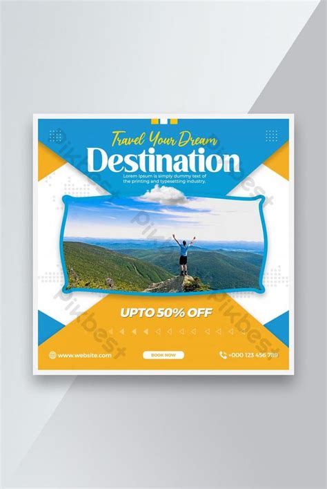 여행사 소셜 미디어 게시물 템플릿 Psd 무료 다운로드 Pikbest