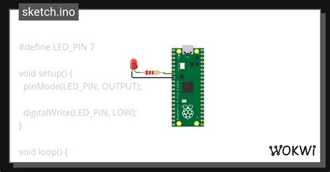 Ledraspberrypipicoblink Wokwi Esp32 Stm32 Arduino Simulator