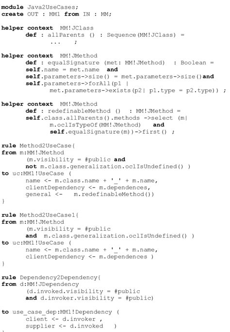 Java To Usecases Atl Transformation Download Scientific Diagram