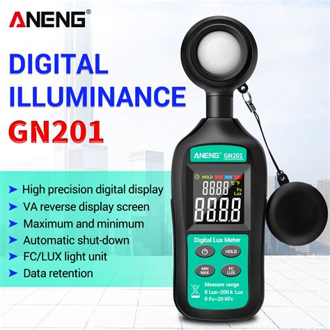 Mini Digital Lux Meter 0 20 0000 Lux Illuminance Meter Lcd Display Handheld Illuminometer High