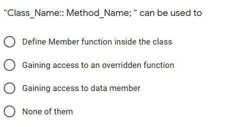 Solved Class Name Method Name Can Be Used To Define Chegg