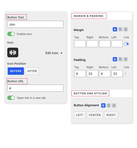 Customizing Header Button Documentation