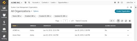 Create An Organization In The Back Office Orocommerce Orocrm And Oroplatform Documentation