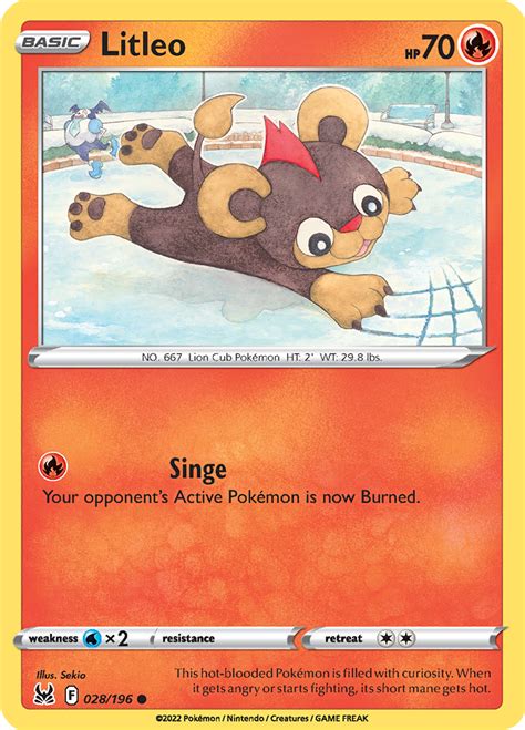 Litleo 028196 Lost Origin Pokemonkaartnl