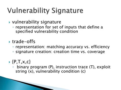Ppt Towards Automatic S Ignature Generation Of Vulnerability Based Signature Powerpoint