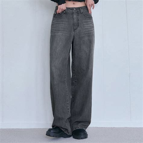 벨리즈 와이드 레그 데님 팬츠 [grey] 감도 깊은 취향 셀렉트샵 29cm