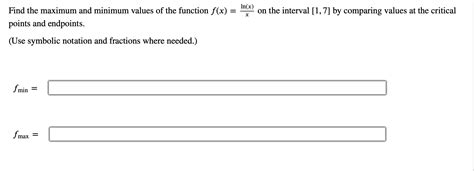 Solved For The Given Function Find All Values Of C Over The