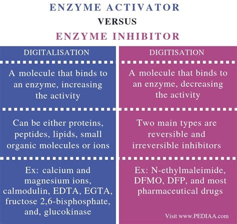 What Is The Difference Between Enzyme Activator And Enzyme Inhibitor Pediaa Com