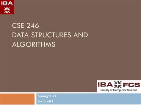 Ppt Cse 246 Data Structures And Algorithms Powerpoint Presentation Free Download Id3185701