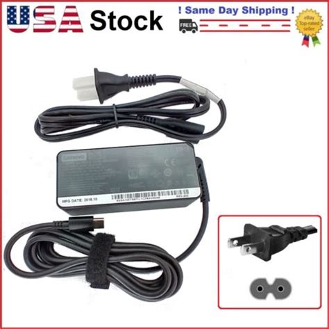 Genuine Lenovo W Usb C Power Supply For Yoga With Prong Cable
