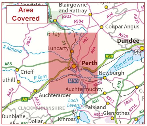 Postcode City Sector Map Perth Digital Download Uk