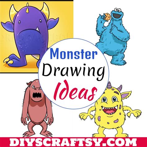 18 Easy Monster Drawing Ideas For Famous And Entirely New Diyscraftsy
