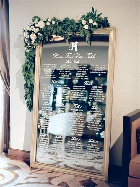 Sophisticated Table Assignment Display Seating Chart Wedding Wedding