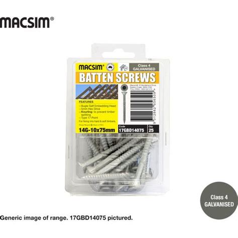 14g X 75mm Batten Screw T17 C4 Bp 25