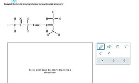 Solved Convert The Lewis Structure Below Into A Skeletal Chegg Com