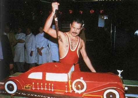 Freddie Mercury At The His 38th Birthday Party At Xenon Club In