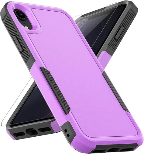 Amazon Com For Iphone Xr Case Dual Layer Protective Heavy Duty Cell