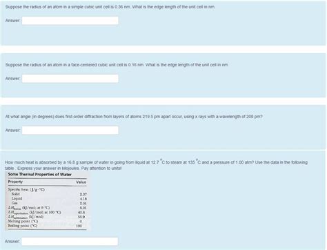Solved Suppose The Radius Of An Atom In A Simple Cubic Unit Chegg Com
