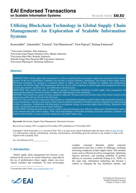 pdf utilizing blockchain technology in global supply chain management