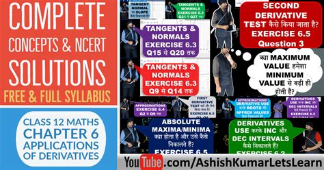 Applications Of Derivatives Class 12 Ashish Kumar Lets Learn
