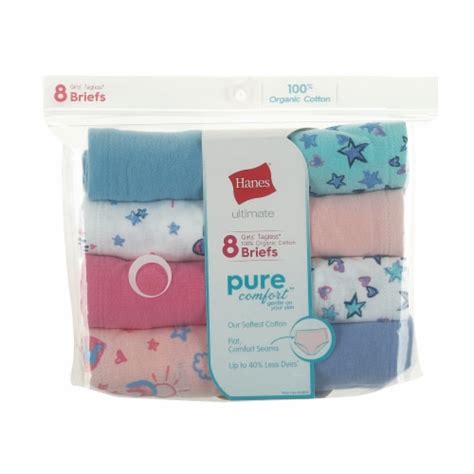 Hanes® Ultimate Girls Tagless® Cotton Briefs Assorted 8 Pc Kroger