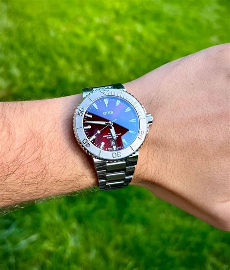 Wts Oris Aquis Cherry Dial Rwatchswap